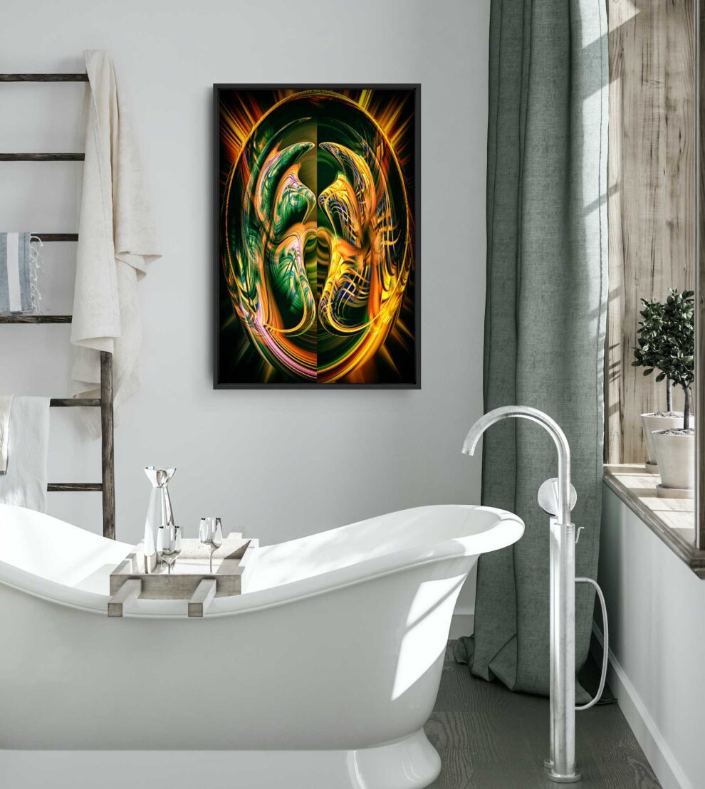 Telepathic Dreams | Yellow and Green Abstract Art | Download Artwork