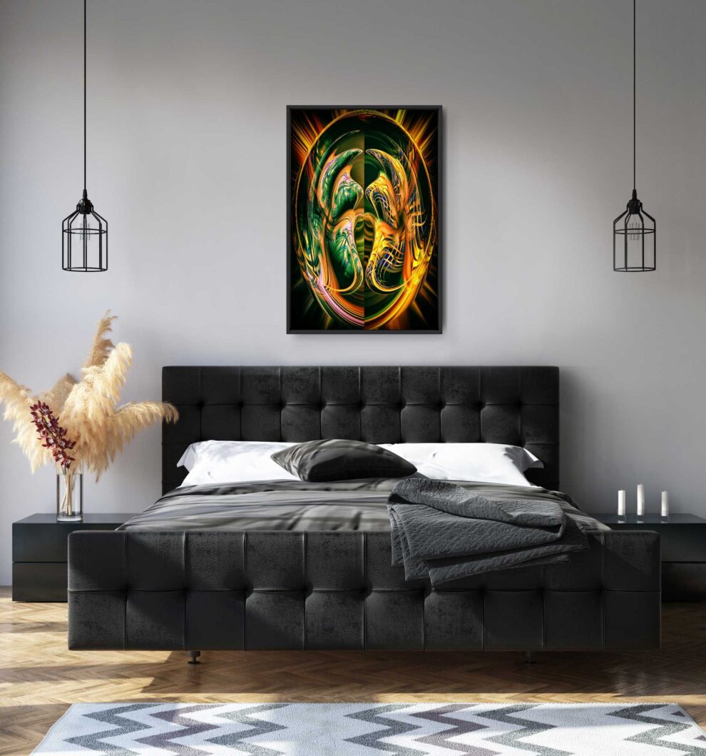 Telepathic Dreams | Yellow and Green Abstract Art | Download Artwork