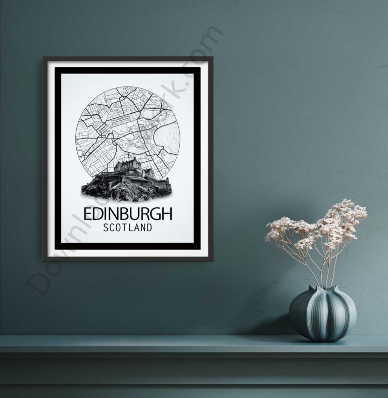 Edinburgh Castle Print | Typographic | Download Artwork