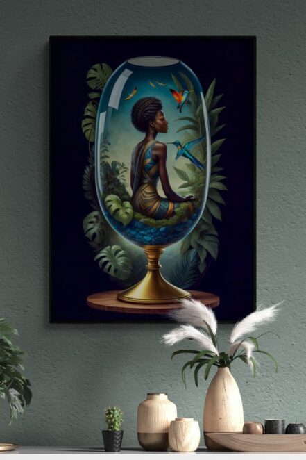 Lady in Glass Printable Environmental Art 1 of 2 | Download Artwork